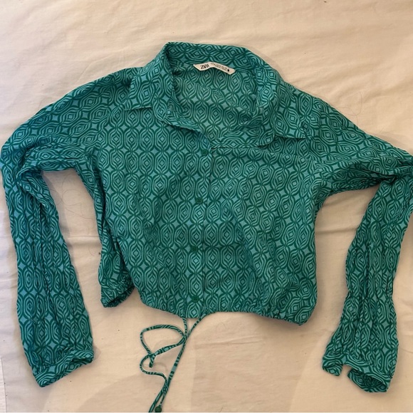 Zara | Skirts | Zara Pattern Design Tiered Maxi Skirt And Blouse Set ...